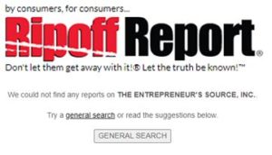 Entrepreneur’s Source: Not Listed in Ripoff Report | The Entrepreneur's ...
